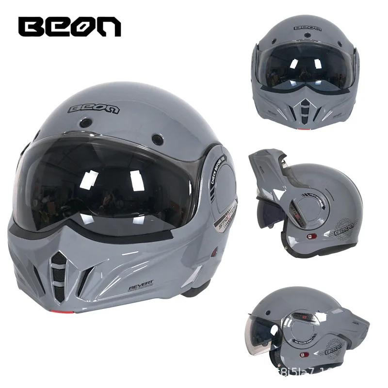 3C-Certification-BEON-Men-Retro-Motorcycle-Helmet-Flip-Up-Motorbike ...