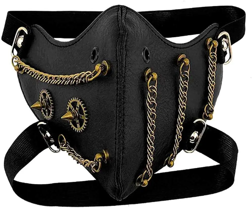 New-Men-Women-Steampunk-Half-Face-Mask-Retro-Gothic-Leather-Mask ...