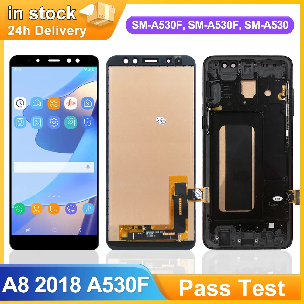 5.6" A530 Display Screen With Frame for Samsung Galaxy A8 2018 A530 ...