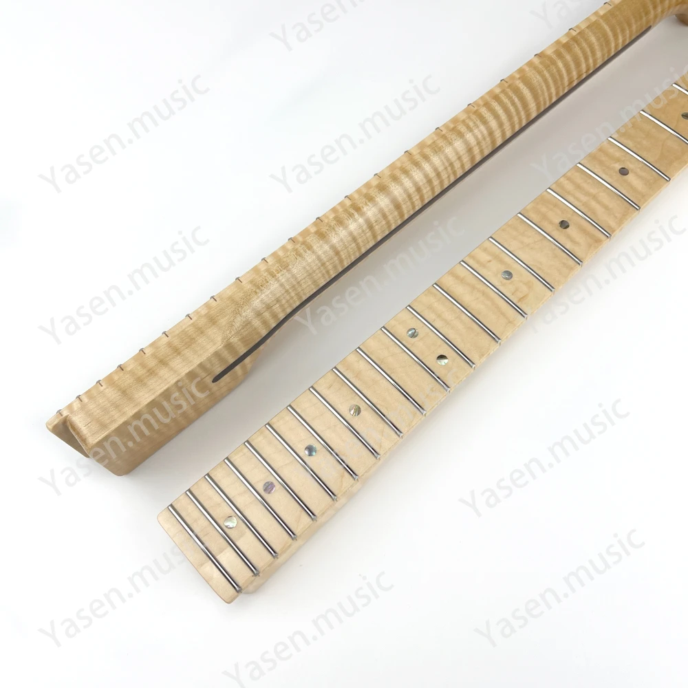 TL Tiger Flame Maple Guitar Neck12'' radius 22 Frets TL Electric Guitar ...