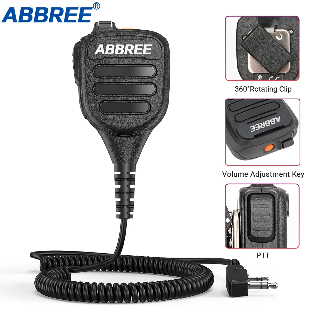 ABBREE-AR-850-Adjustable-Microphone-Walkie-Talkie-Tangent-Mic-Shoulder ...