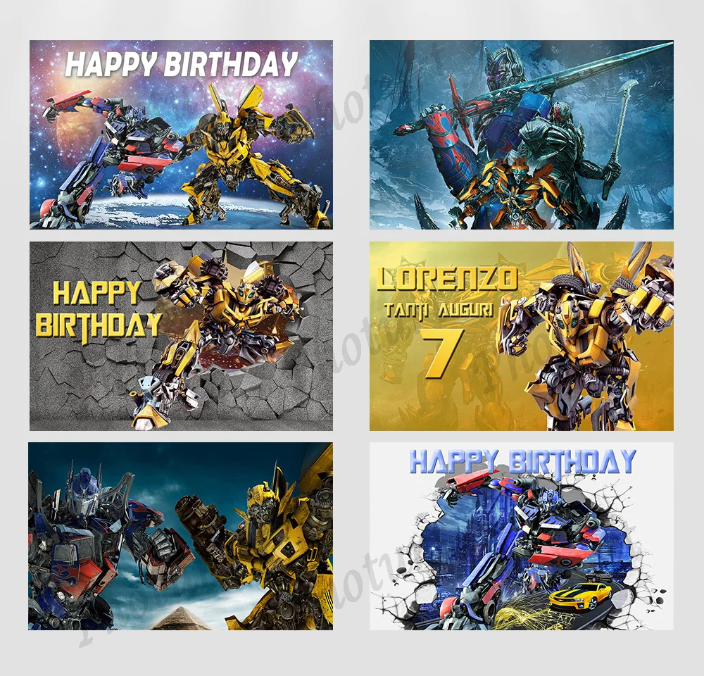 PHOTURT TransFormer Backdrop for Kids Birthday Photo Background Popular ...