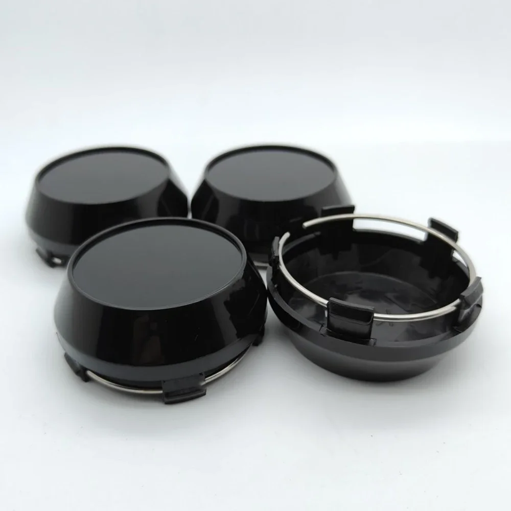 4pcs ABS 60mm Black/Silver Blank Car Wheel Center Caps for Toyota Honda ...