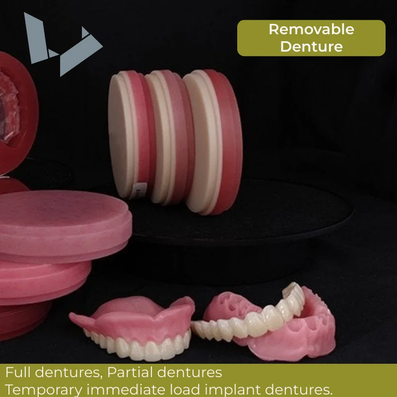 Full-Denture-Material-Double-Layer-PMMA-Blocks-Cad-Cam-Pink-PMMA-Disc ...
