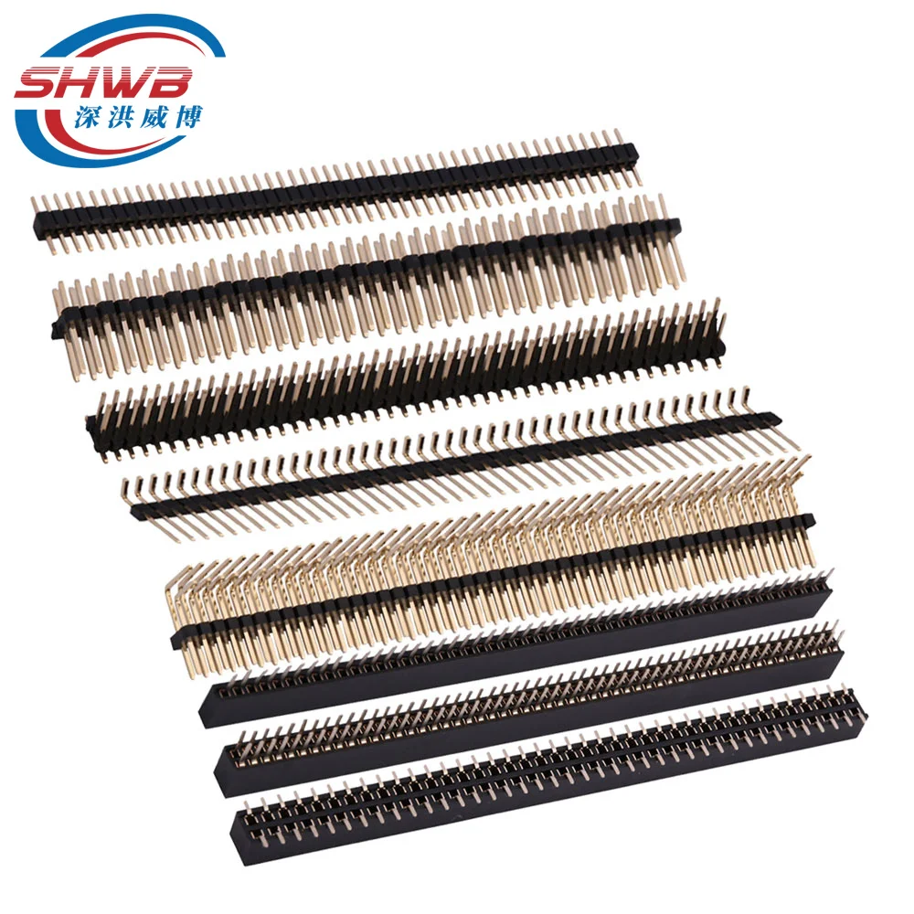 5PCS-Pitch-1-27mm-Gold-Plated-50P-1x50-2x50-Pin-Female-Male-Header ...