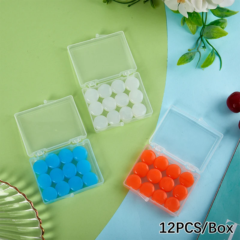 12PCS-Silicone-Ear-Plug-Reusable-Silicone-Wax-Earplugs-Swimming ...