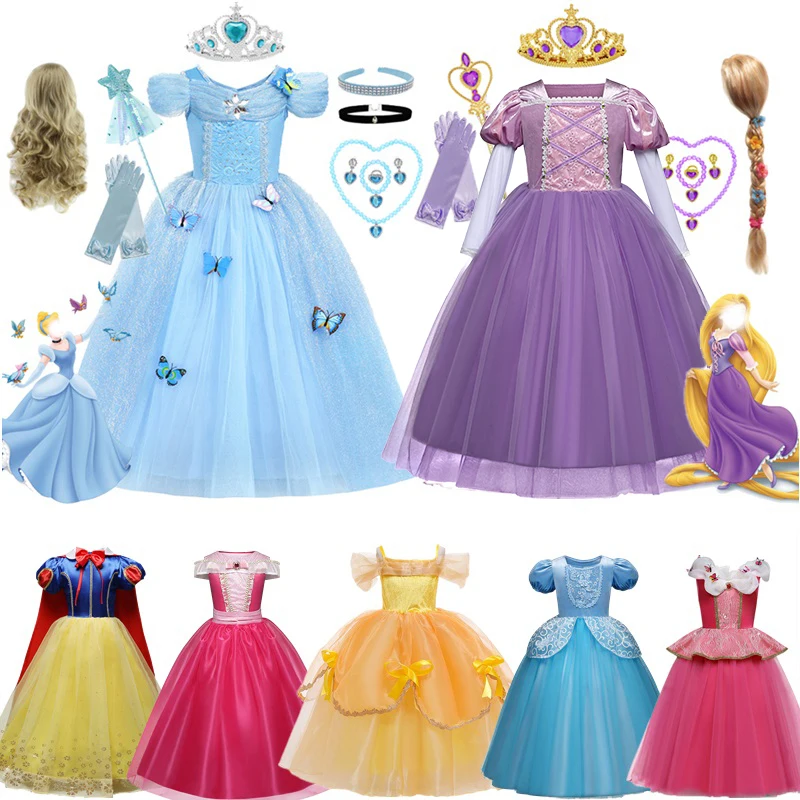 Children-Rapunzel-Princess-Fancy-Costume-Elsa-Party-Carnival-Dress-Up ...