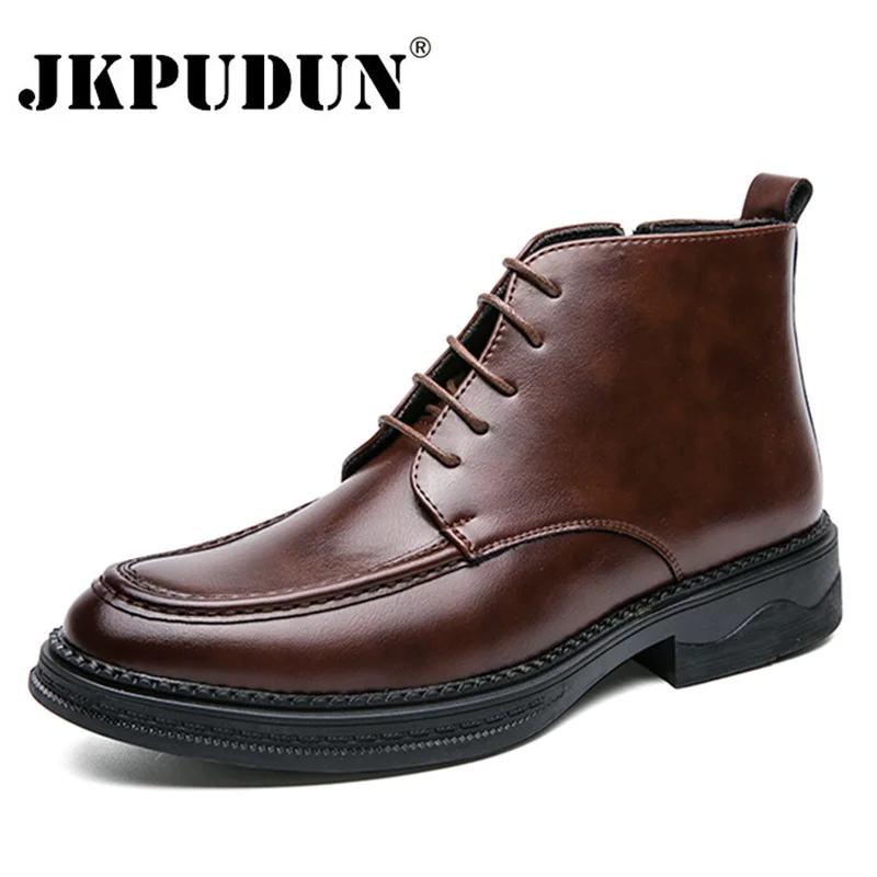 Genuine Leather Men Ankle Boots Comfortable Chelsea Boots Men Luxury ...