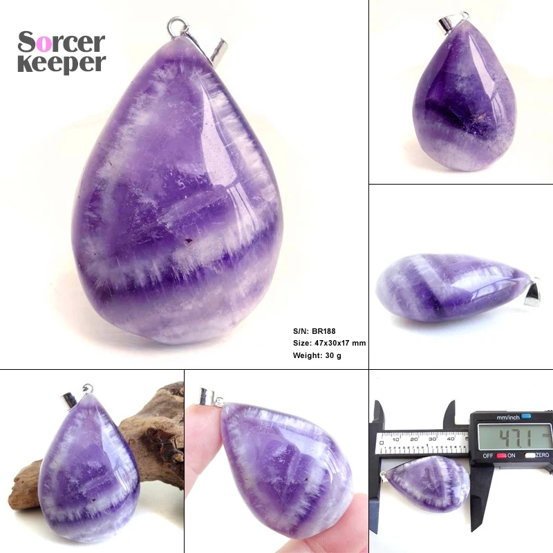 Women-Men-Fashion-Real-Natural-Amethyst-Gem-Stone-Pendants-for-Water-Drop-Charns-Necklaces-For ...