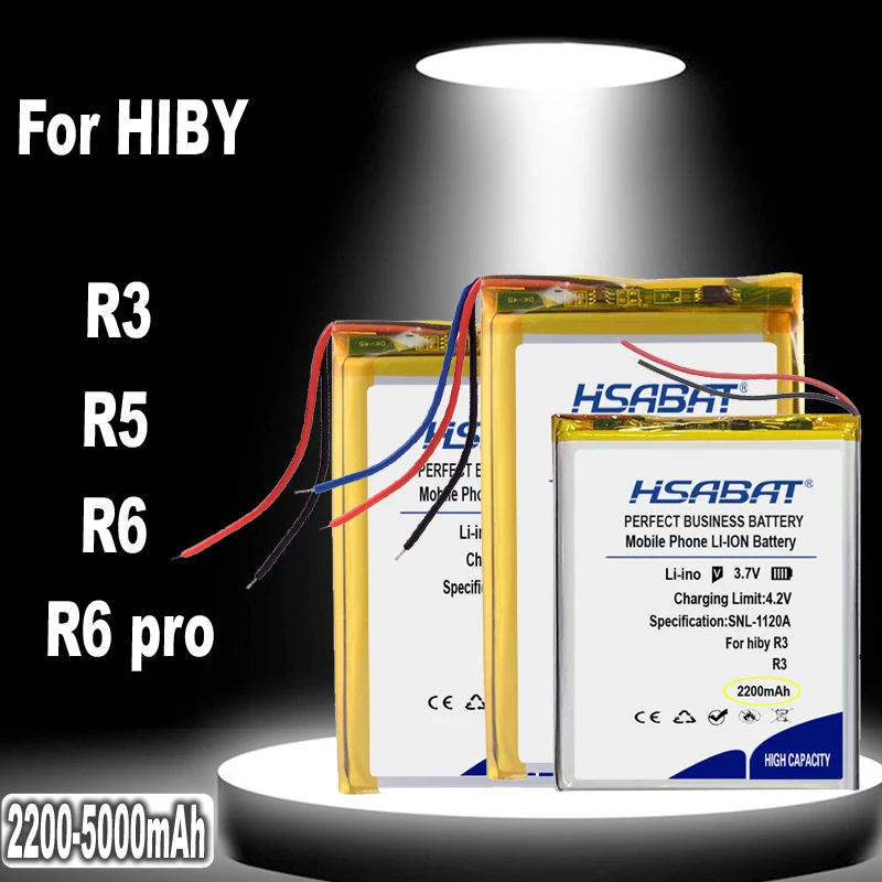 HSABAT-R6-2200mAh-5000mAh-Battery-for-Hiby-R6-Player-3-Lines-R3-R5-R6 ...