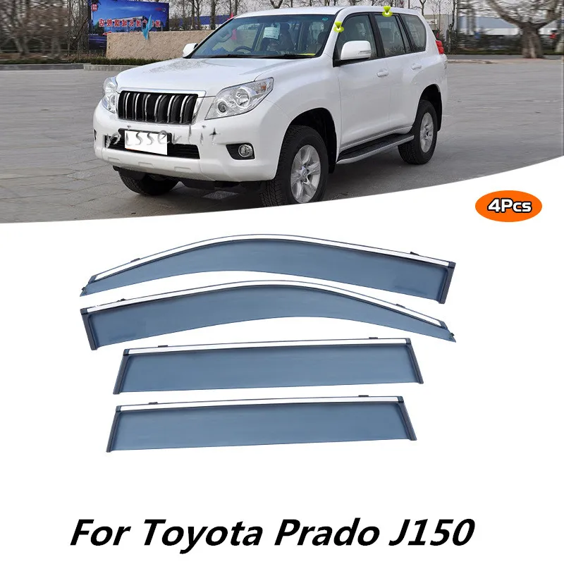For-Toyota-Prado-J150-10-2019-Window-Rain-Guards-Accessories-Window ...