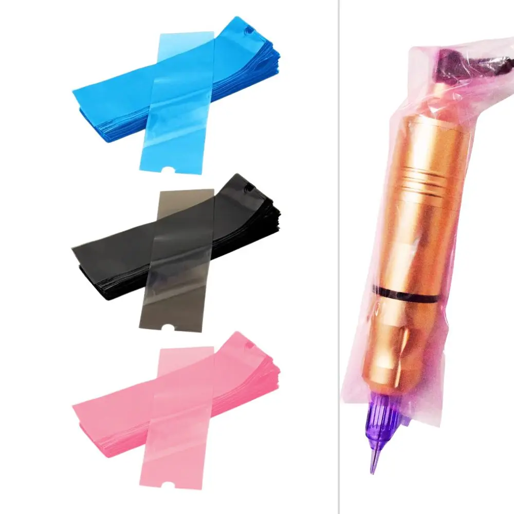 Self-Adhesive Disposable Tattoo Pen Sleeves 100/200pcs Hygienic Machine ...
