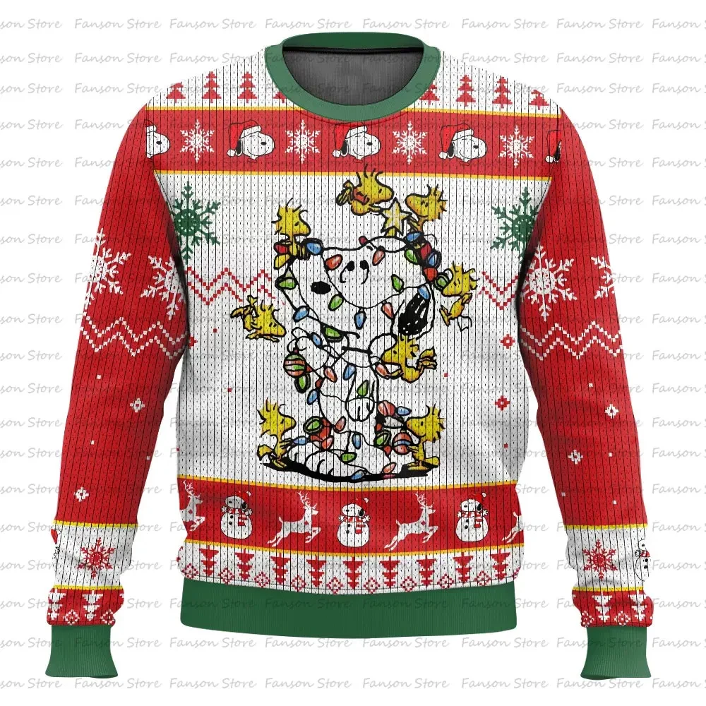 Suéter navideño feo de Charlie Brown y Snoopy, sudadera con capucha de ...