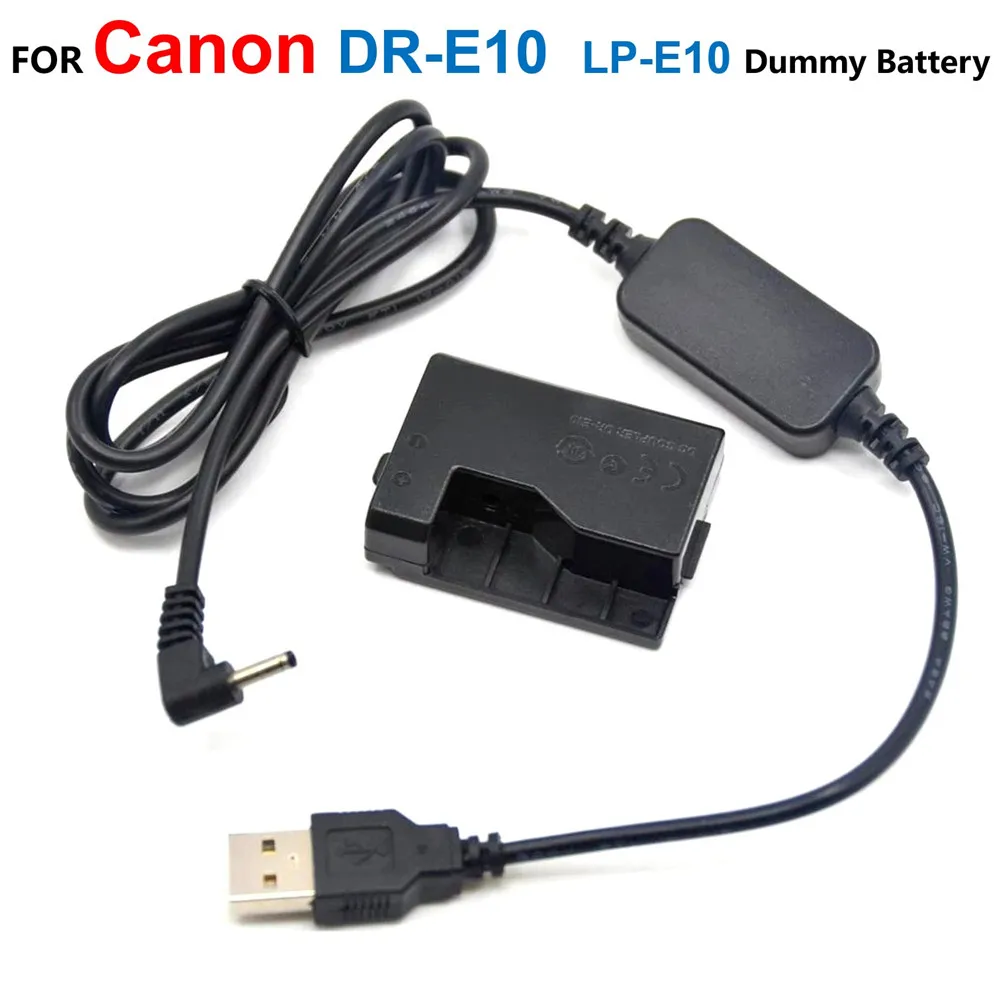 DR-E10 LP-E10 Fake Battery+Power Bank USB Cable Adapter For Canon EOS ...