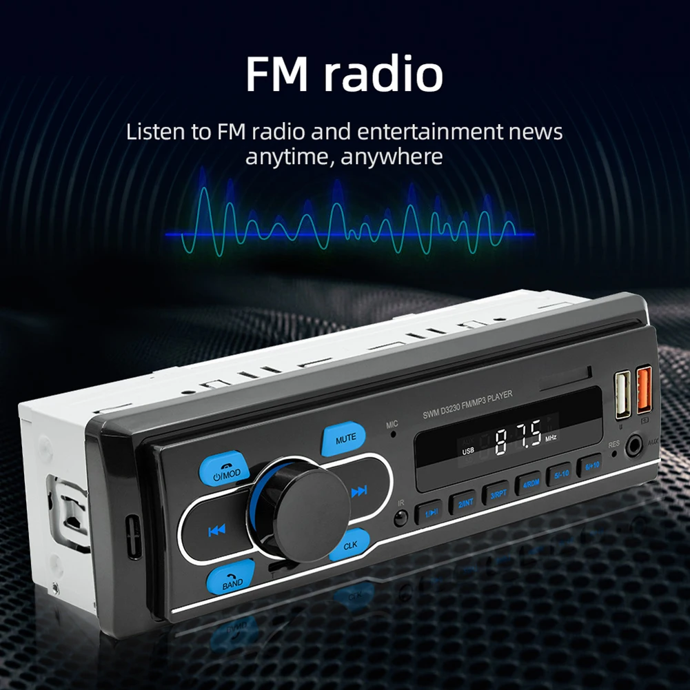 D3230 Bluetooth-compatible Car Stereo With Dual USB Port LED Screen 7 ...