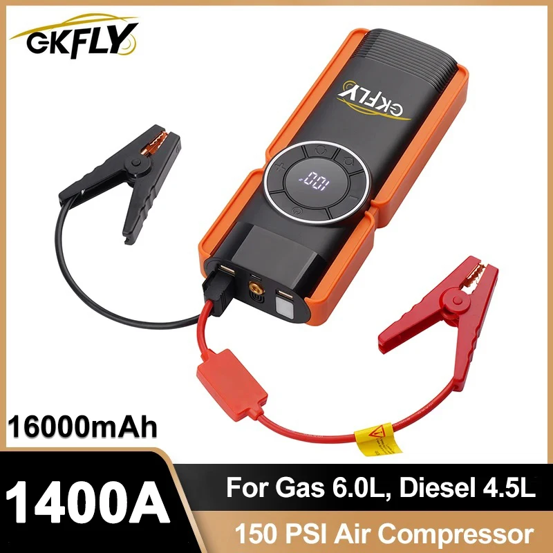 GKFLY-1400A-Car-Battery-Jump-Starter-with-Air-Compressor-Pump-16000mAh ...