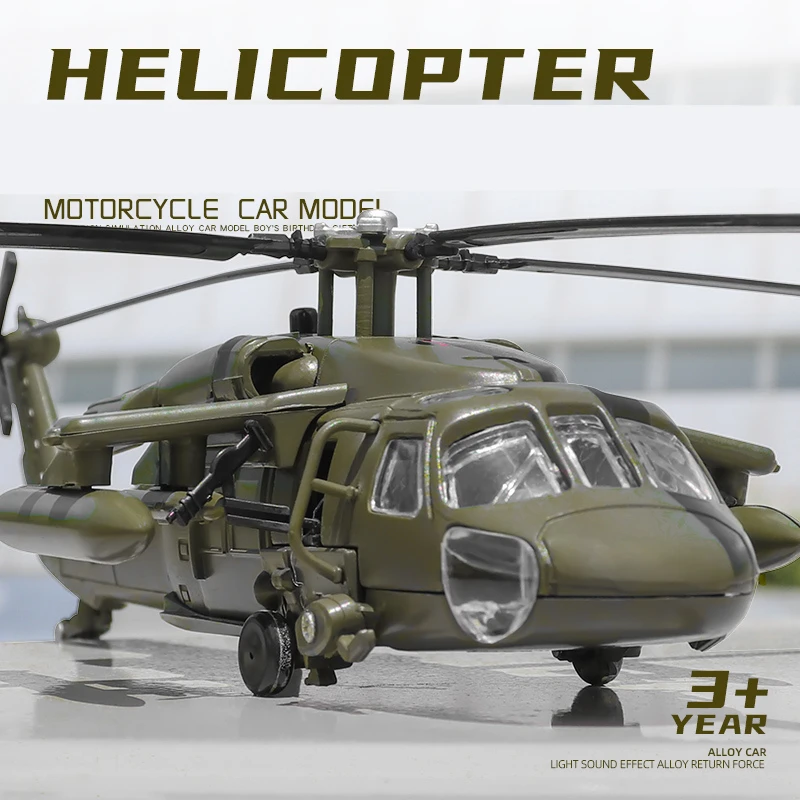 NEW-America-Black-UH-60-Hawk-Utility-Helicopter-Alloy-Airplane-Model ...