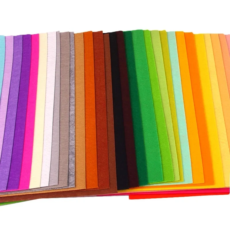 10Pcs Soft Felt Fabric Sheet Assorted Color Patchwork Sewing DIY Craft ...