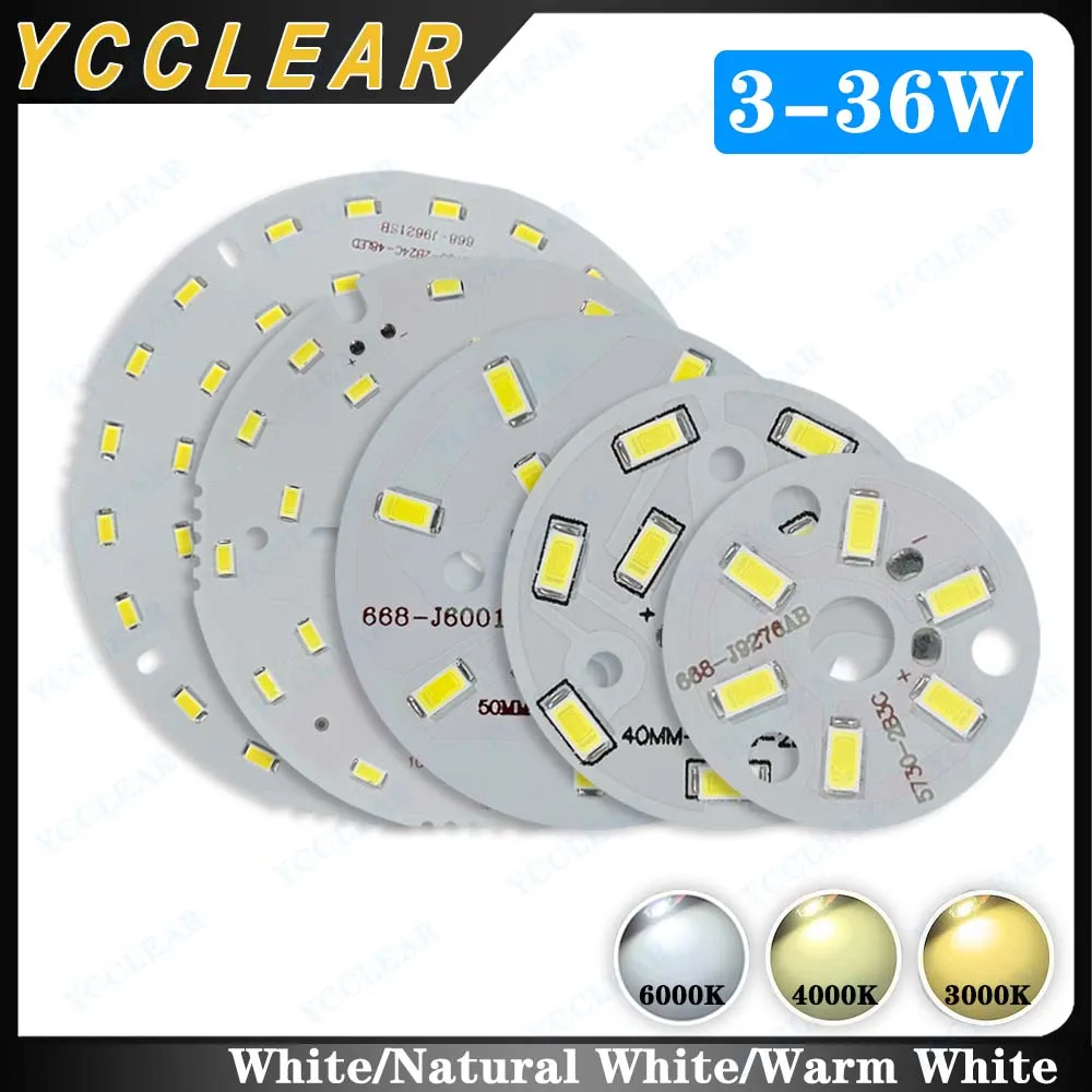High Bright SMD5730 Light Board 3W 5W 7W 9W 12W 15W 18W 24W 30W 36W Lamp Panel PCB With LED For ...