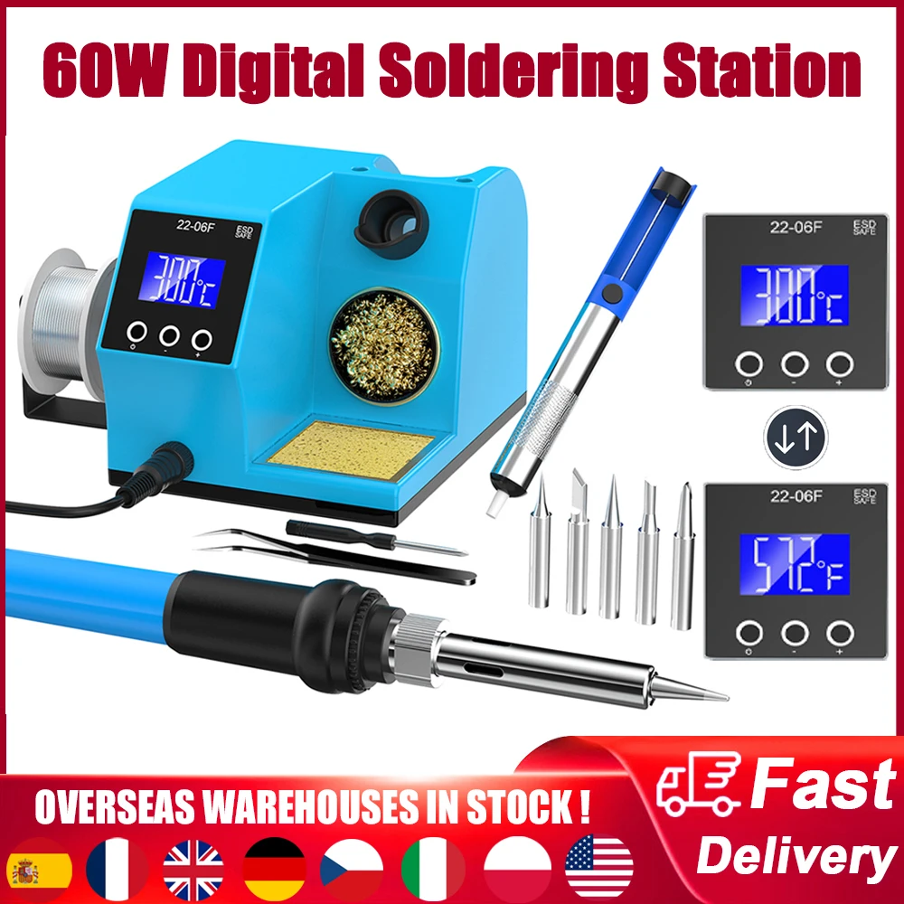 60W-Digital-Soldering-Station-PID-Fast-Heating-Temperature-Control-180 ...