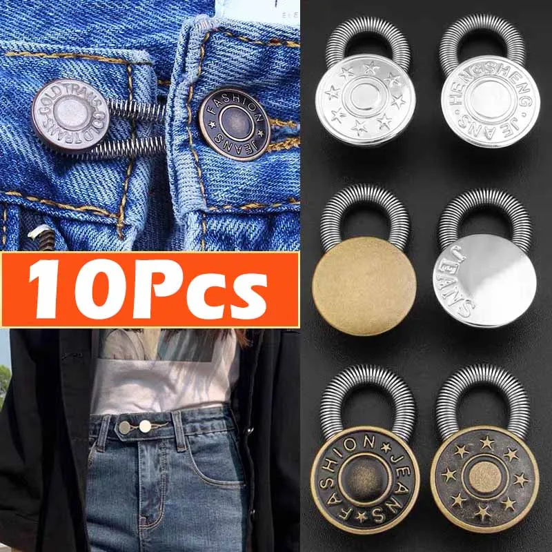 10Pcs-Metal-Spring-Button-Extender-for-Pants-Jeans-Free-Sewing ...