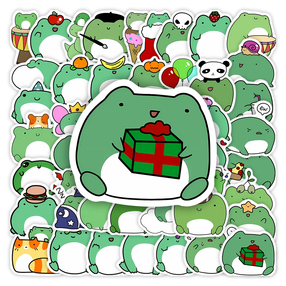 Cartoon Frogs Stickers Cute DIY Toys Gift Waterproof Decal for Phone ...