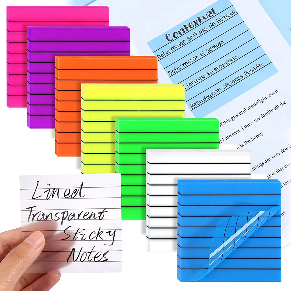 350-Sheets-Transparent-Sticky-Notes-Waterproof-PE-Posedt-it-Sticky ...