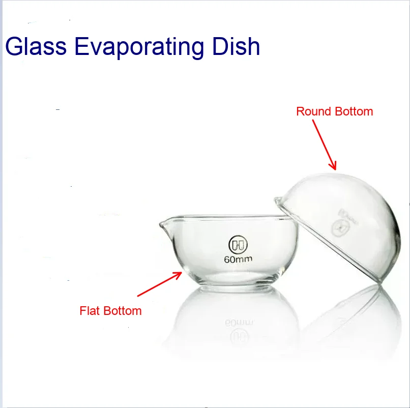 1pc-Lab-Glass-Evaporating-Dish-Flat-Bottom-Or-Round-Bottom-with-Spout ...