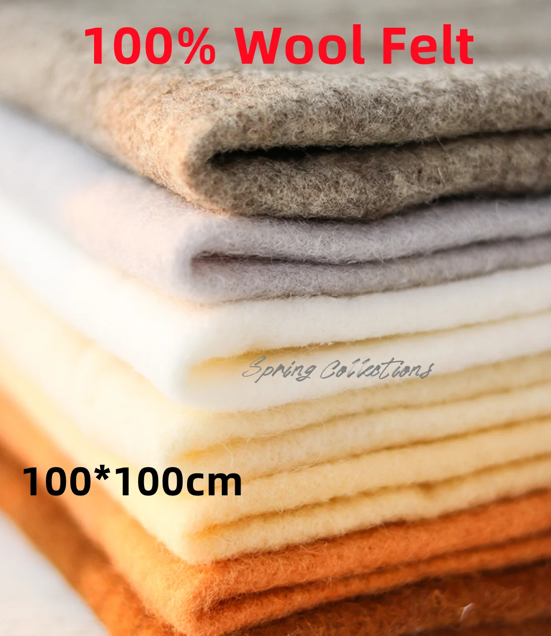 100*100cm 100% Soft Wool Felt Fabric Sheet Patchwork DIY Sewing Dolls ...