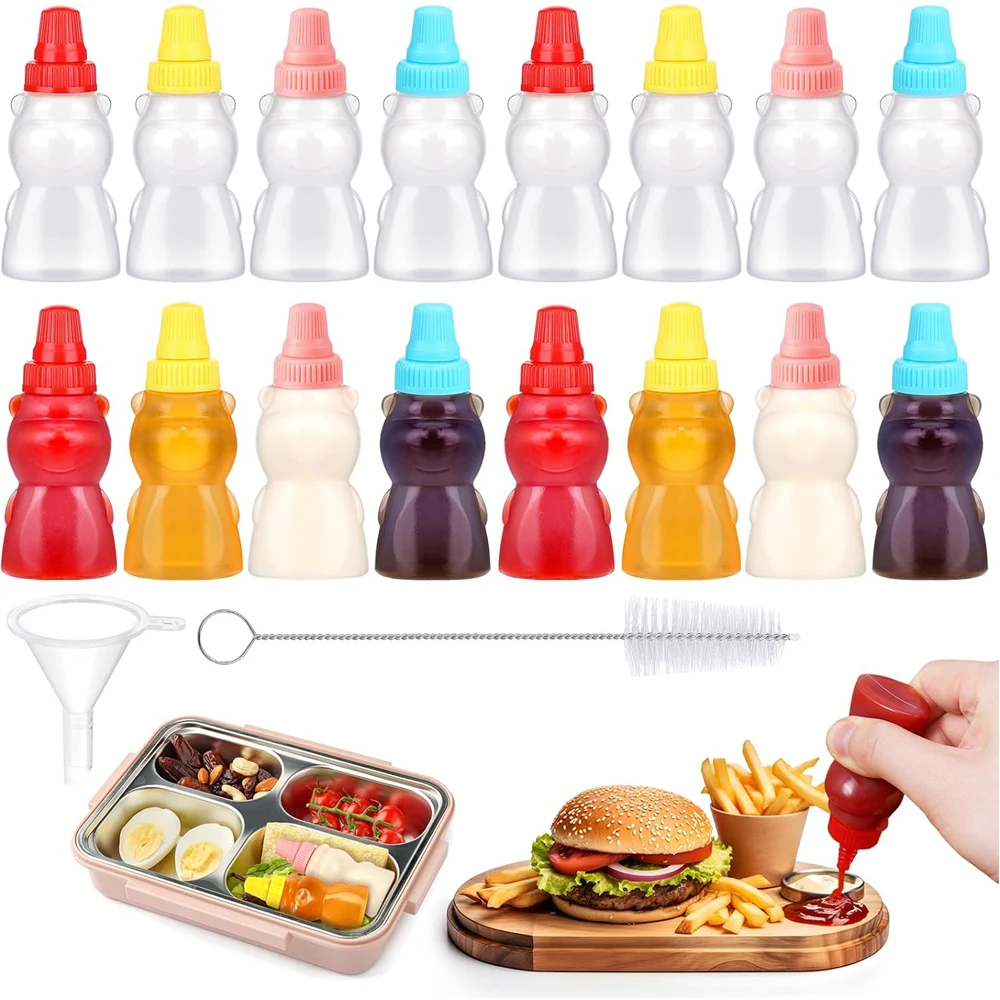Mini-Condiment-Squeeze-Bottles-Set-16-Pcs-25-Ml-Bear-Shaped-Mini ...
