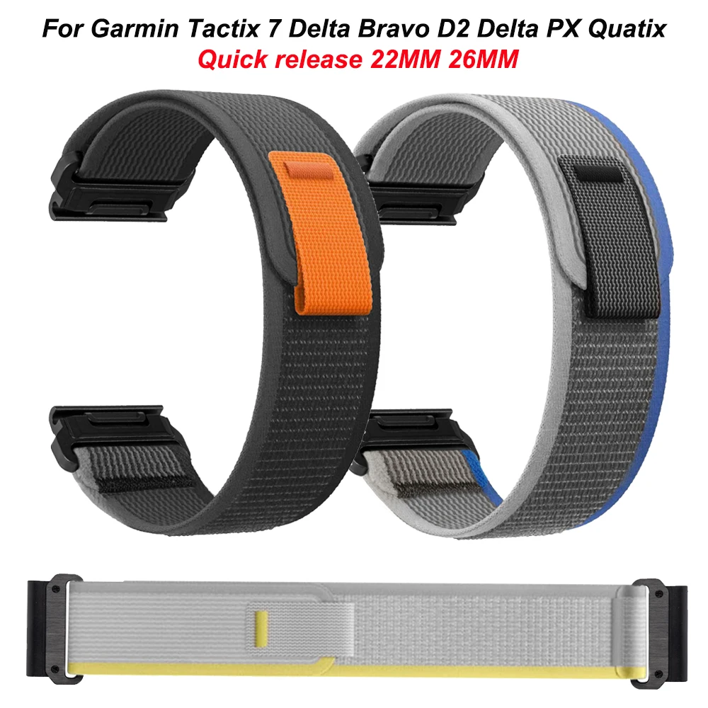 Tactix-canvas-watch-strap-for-Garmin-Tactix-7-Pro-Delta-Bravo-QuickFit ...