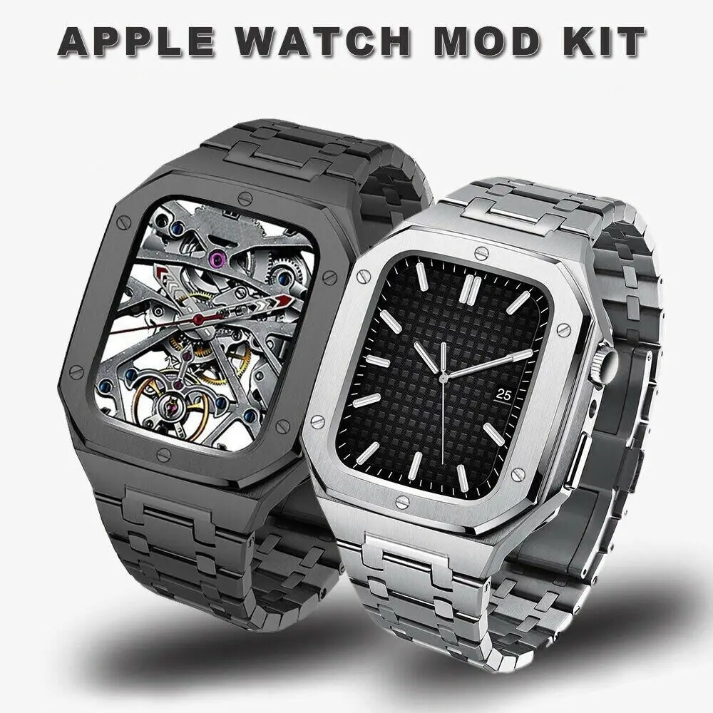 Premium-316L-Stainless-Steel-Case-Strap-AP-Mod-Kit-for-Apple-Watch ...