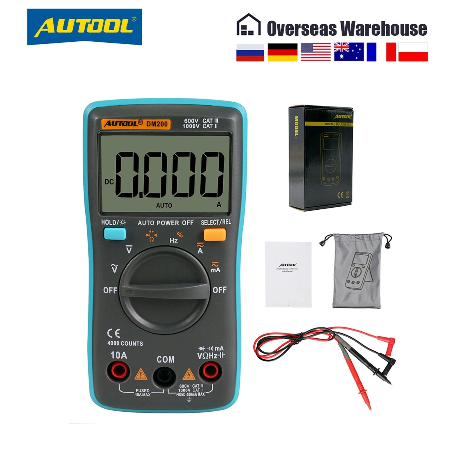AUTOOL-DM200-Multimeter-AC-DC-Ammeter-Voltmeter-Ohm-Frequency-Diode ...