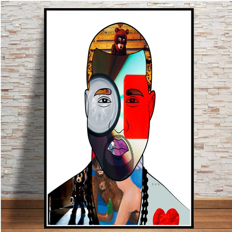 Kanye West Red Mask Drawing