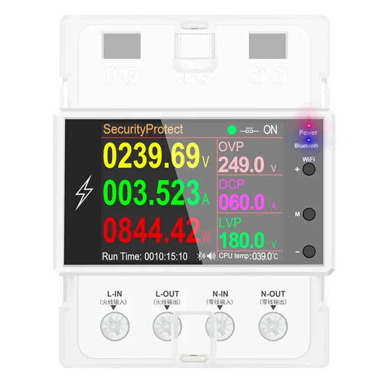 At4pb Din Rail Ac Monitor 110V 220V 100a Spanning Stroom Arbeidsfactor ...