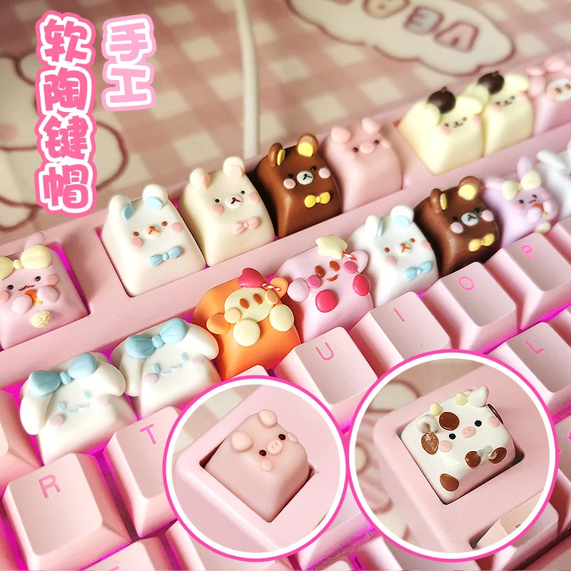 Personalisierte-Anime-Keycap-Reine-Manuelle-Weiche-Keramik-Mechanische ...