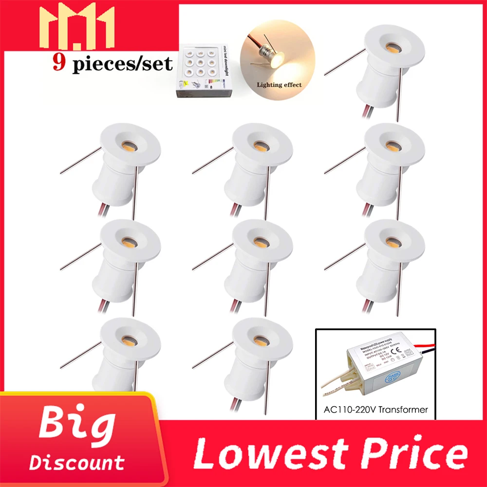 Mini-Spot-LED-Recessed-Ceiling-Lamp-and-Driver-1W-12V-Spotlight ...