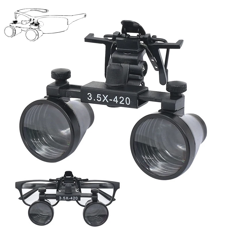 2-5X-3-5X-Dental-Loupes-Binocular-Magnifying-Glass-Working-Distance-320 ...