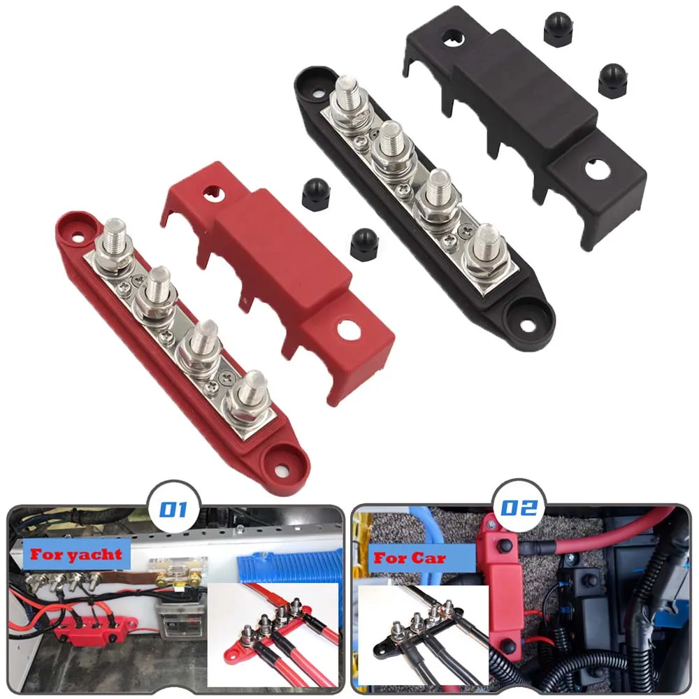 Universal-Car-Power-Distribution-Block-12V-250A-Bus-Bar-Terminal-Block ...