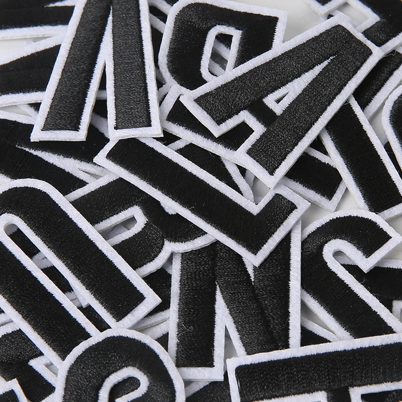 Black-white-Letter-Patch-ABC-DEF-OPQ-RST-UVW-XYZ-Patch-For-Clothes-Iron ...