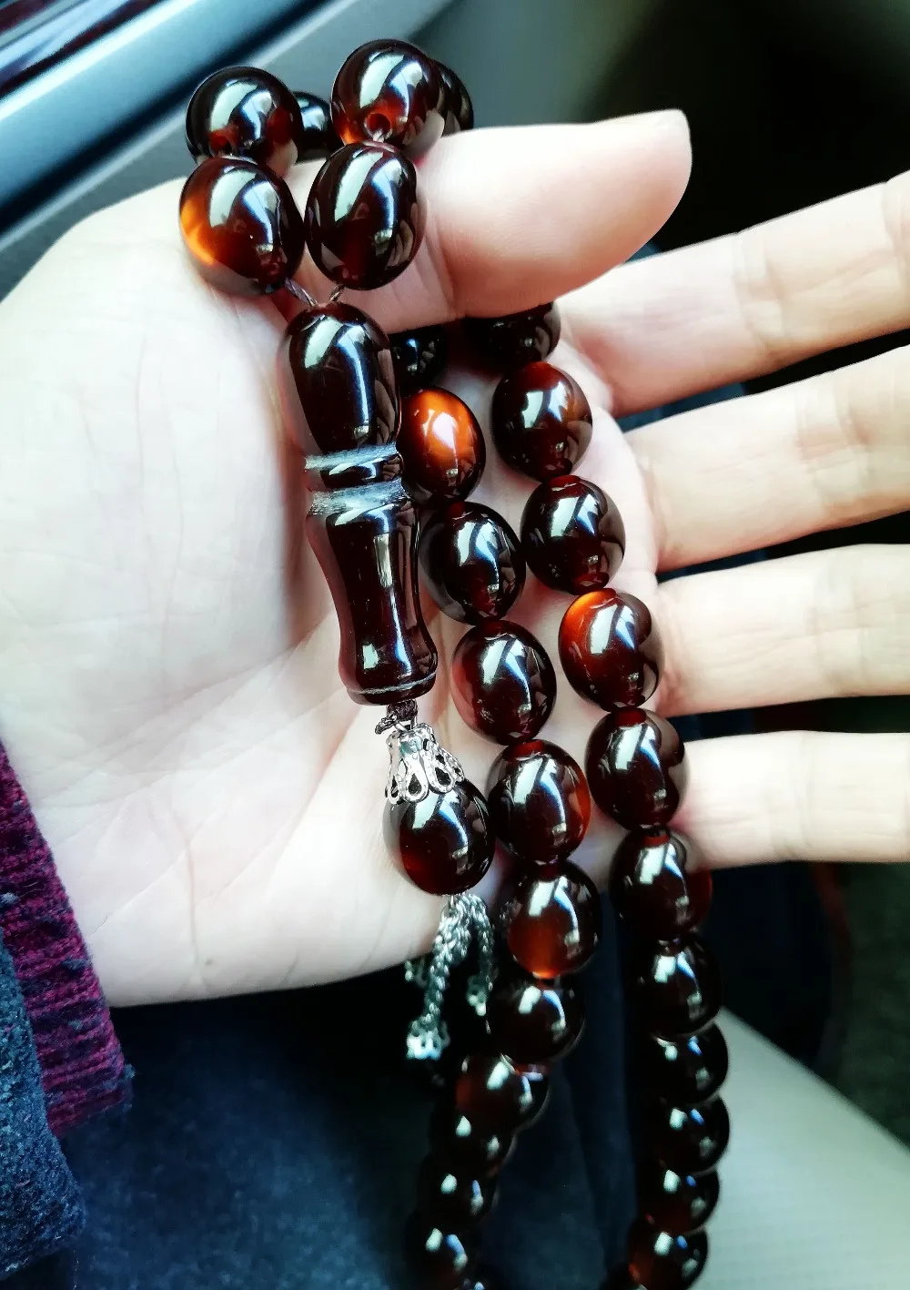 Islamic 33 imitation amber color prayer beads 1pc/lot Muslim tasbih ...