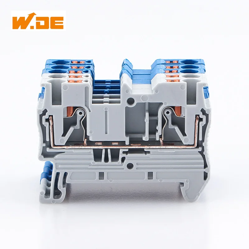 100pcs-PT-2-5-Din-Rail-Terminal-Block-Push-In-Spring-Screwless ...