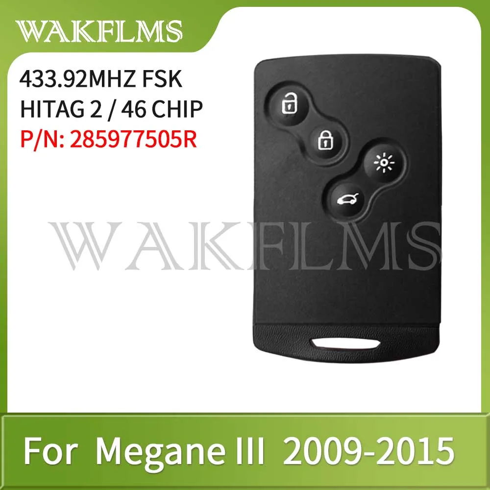 Smart Card For Renault Megane III Fluence Laguna III Scenic 2009-2015 ...