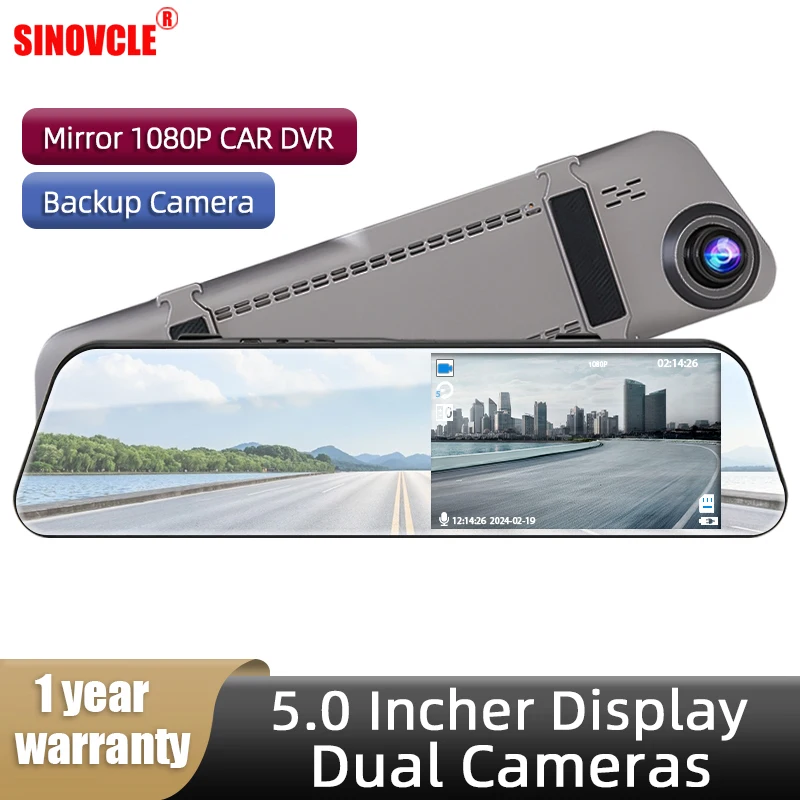 5-Inch-Driving-Recorder-Car-DVR-Rearview-Mirror-Dual-Lens-Car-Recorder ...