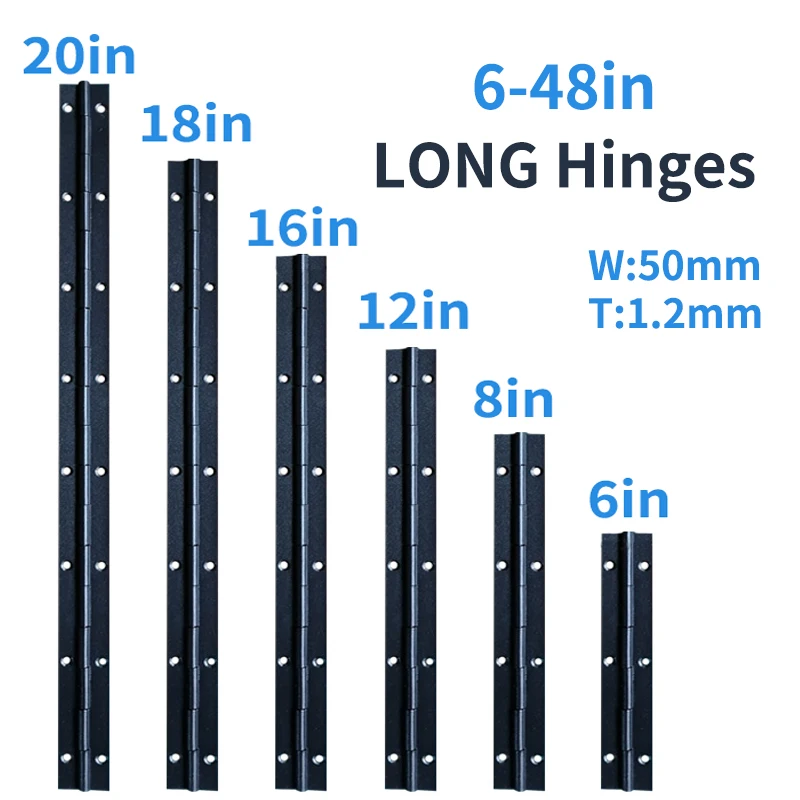 2PCS 12-36" 50mm width piano long hinges 270° Continuous Hinge for ...