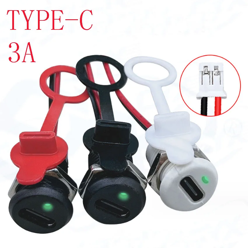 2Pin-LED-Lamp-high-current-charging-socket-with-nut-snap-lock-plate ...