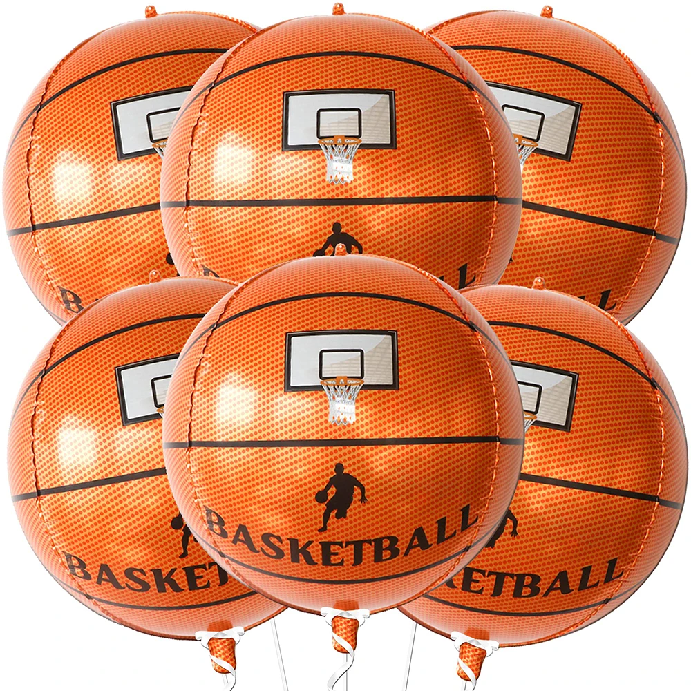 6Pcs Basketball Balloons Helium Foil Balloons for College Basketball ...
