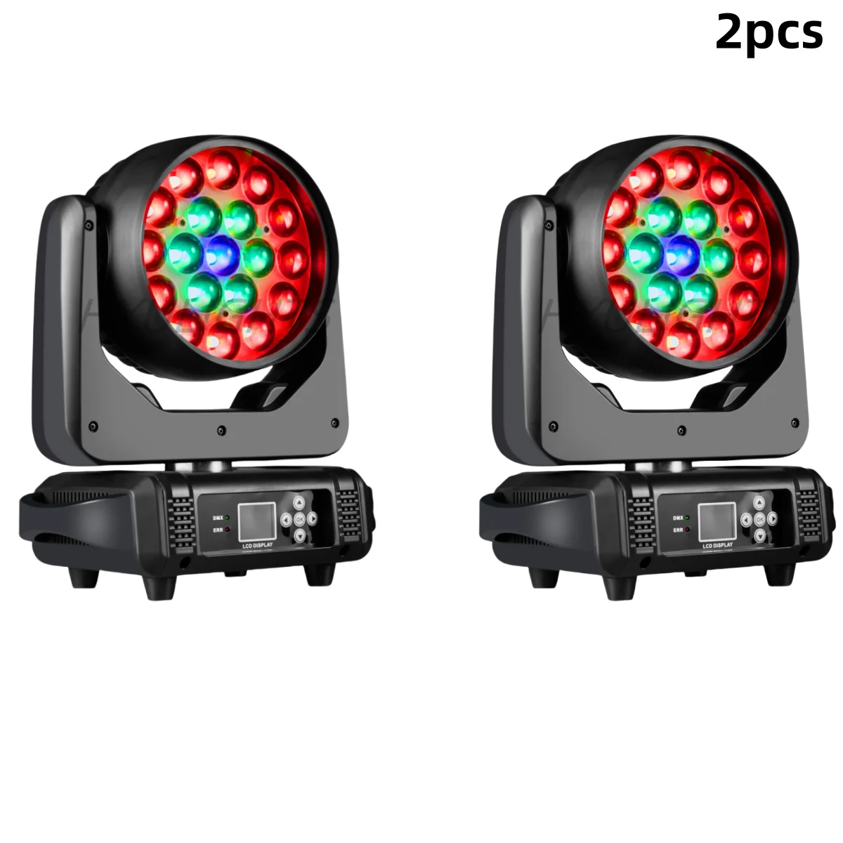 2 stücke 19x15 W LED Zoom Strahl Waschen Kreis Steuerung Moving Head ...