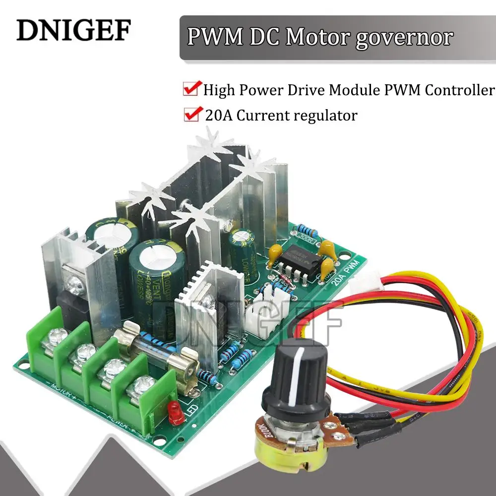 PWM-DC-Motor-Speed-Controller-Switch-DC-20A-Current-Voltage-Regulator ...