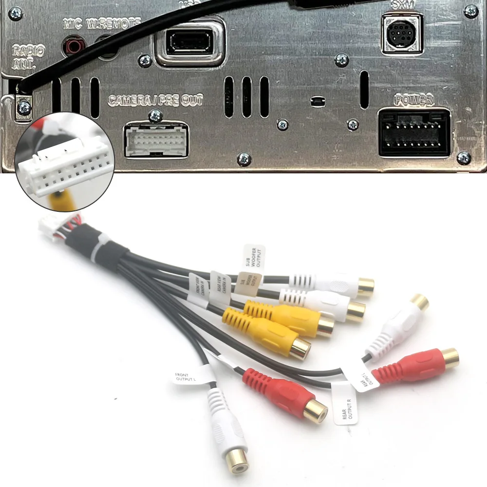 20Pin RCA Wiring Harness Cable Connector Stereo Radio for Alpine ...